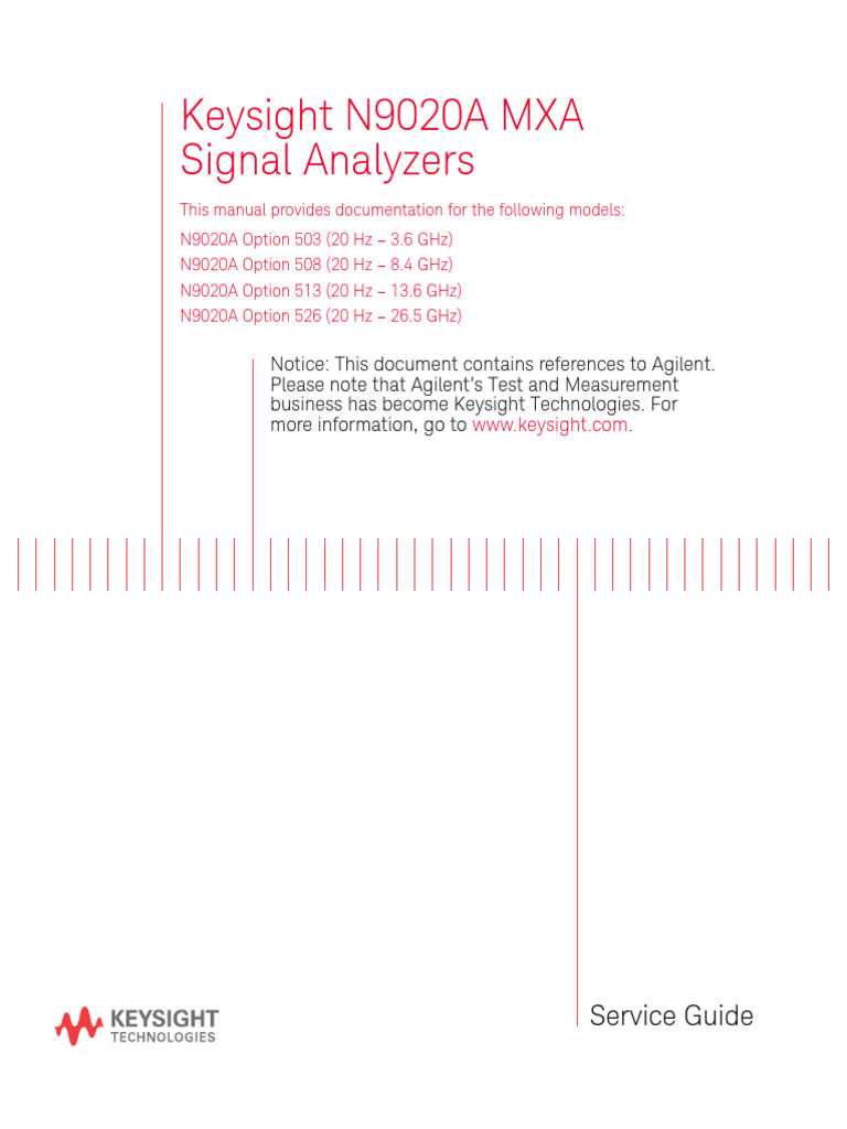 N9020A Service Manual | PDF | Electrostatic Discharge | Computer Hardware
