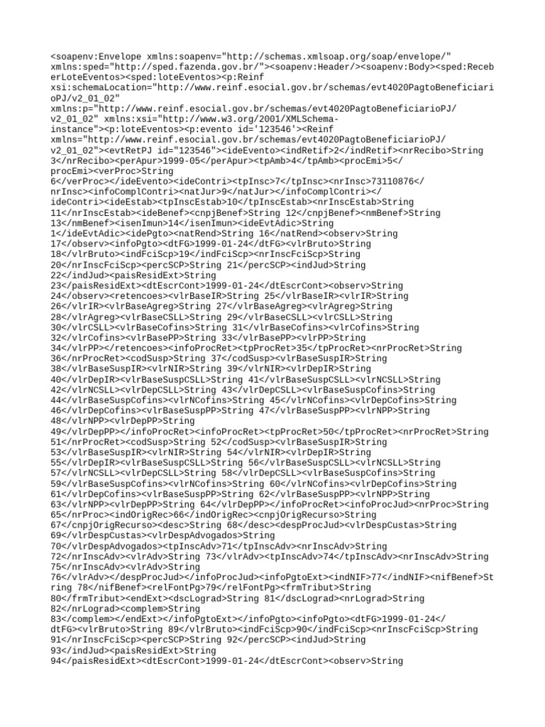 XML Reinf Event Submission | PDF