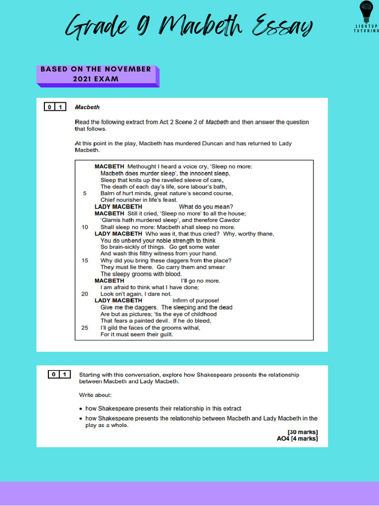 Macbeth and Lady M Relationship | PDF | Macbeth | Seven Deadly Sins