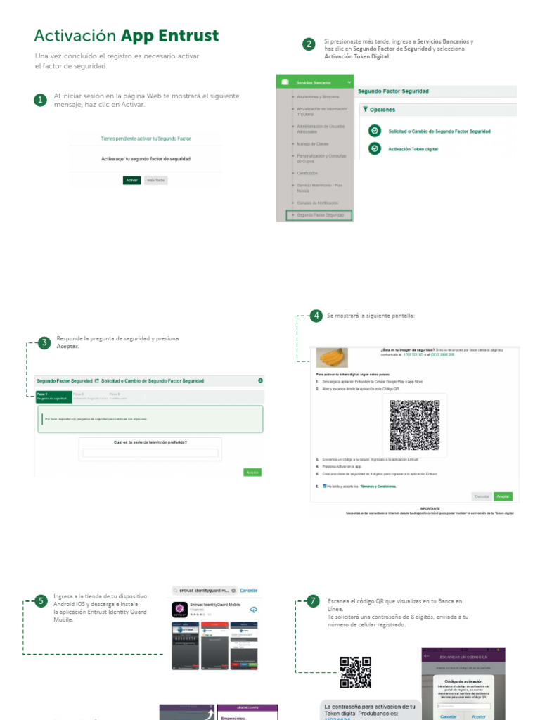 Activación y Desbloqueo App Entrust | PDF | Aplicación movil | Ciencias ...