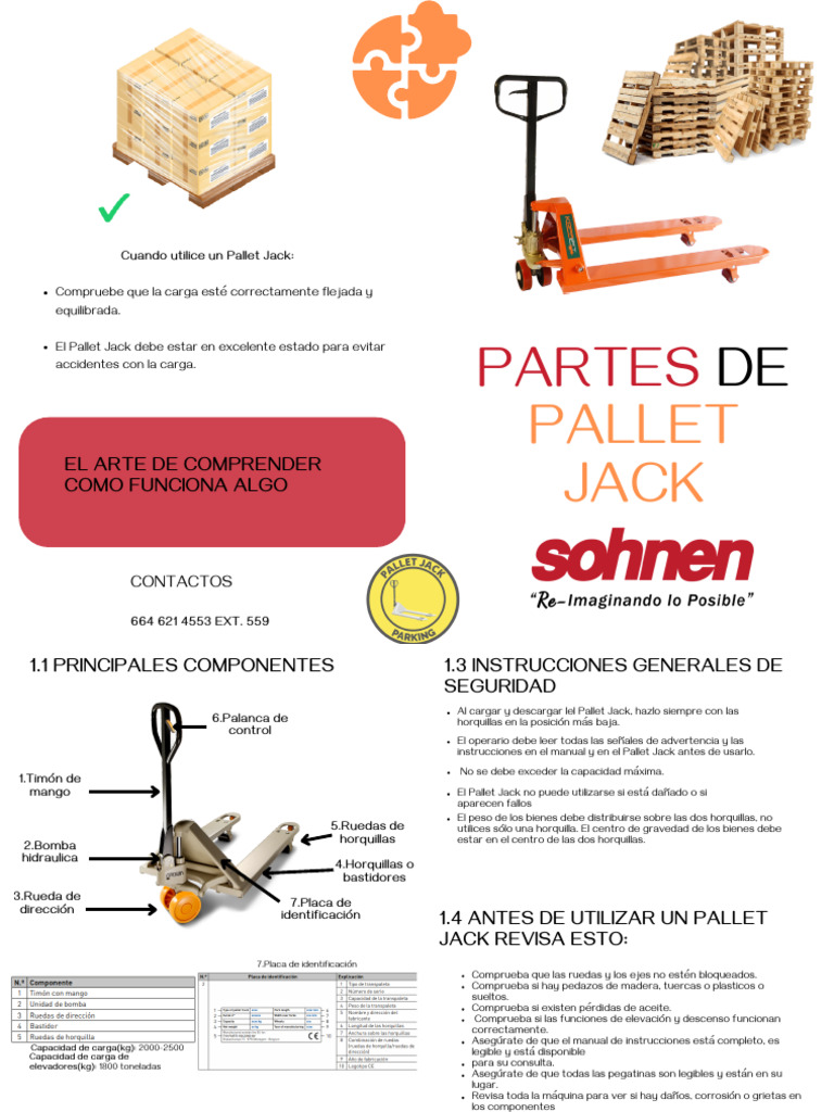 Partes y Uso del Pallet Jack | PDF | Bienes manufacturados