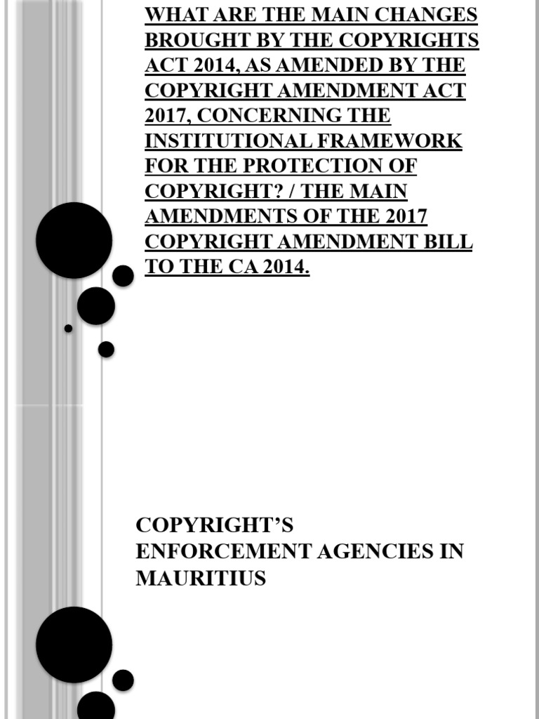 Main Amendments of The 2017 CR Amendment Bill To The CA 2014 | PDF ...