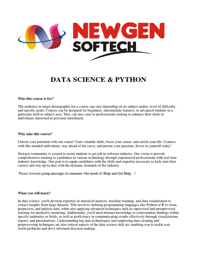 Data Science & Python | PDF | Method (Computer Programming) | Class (Computer Programming)