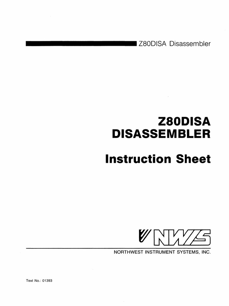 Uanalyst Z80DISA Disassembler 1985 | PDF | Assembly Language | Floppy Disk
