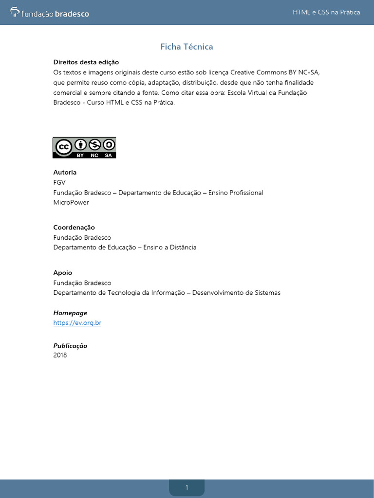 Ficha Tecnica HTML e CSS Na Pratica | PDF Ficha Tecnica HTML e CSS Na Pratica | PDF