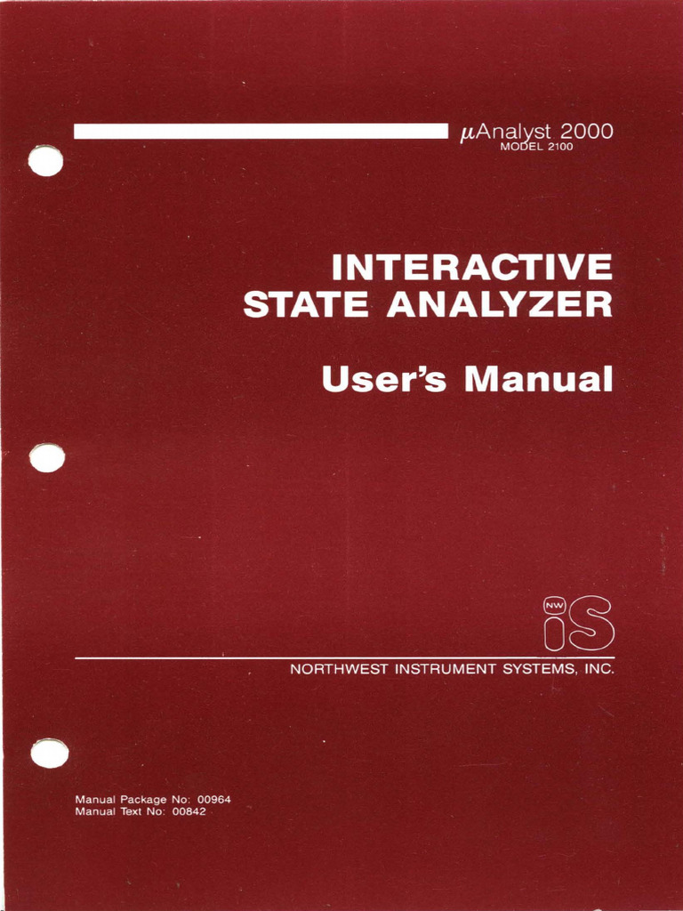 Uanalyst 2100 Interactive State Analyzer Users Manual Jan85 | PDF ...