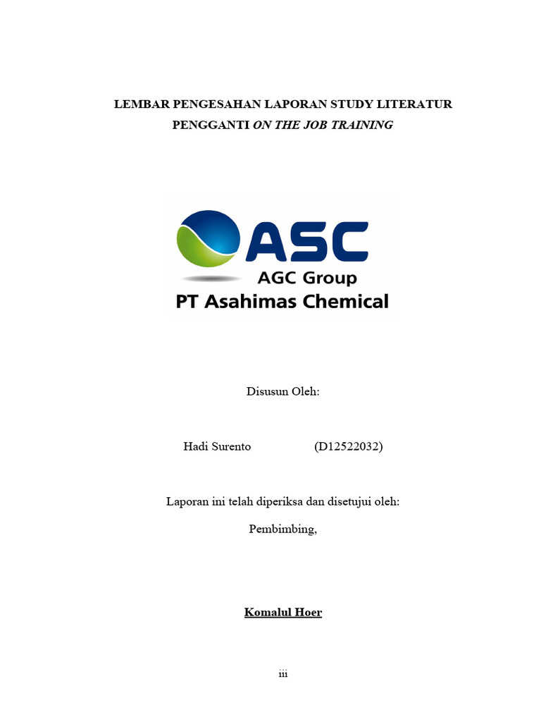 Lembar Pengesahan Asc | PDF