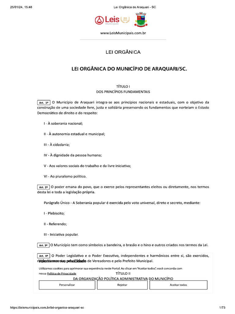 Lei Organica | PDF