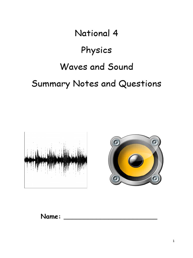 Waves and Sound Notes and Questions | PDF | Waves | Sound