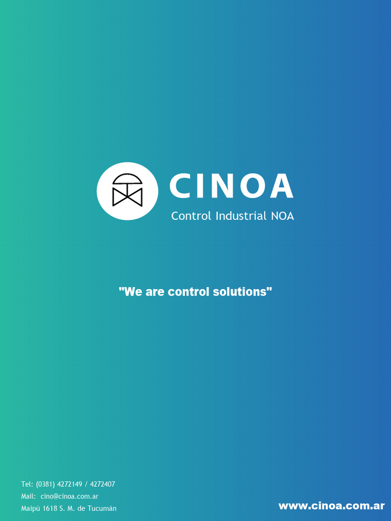 Control Industrial NOA - Carpeta de Presentación OCT-2023 | PDF