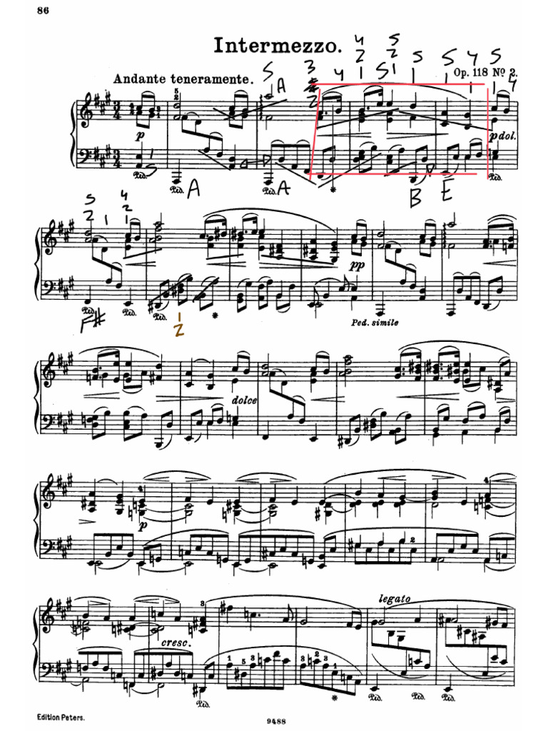 Brahms - Intermezzo Op.118 No.2 | PDF