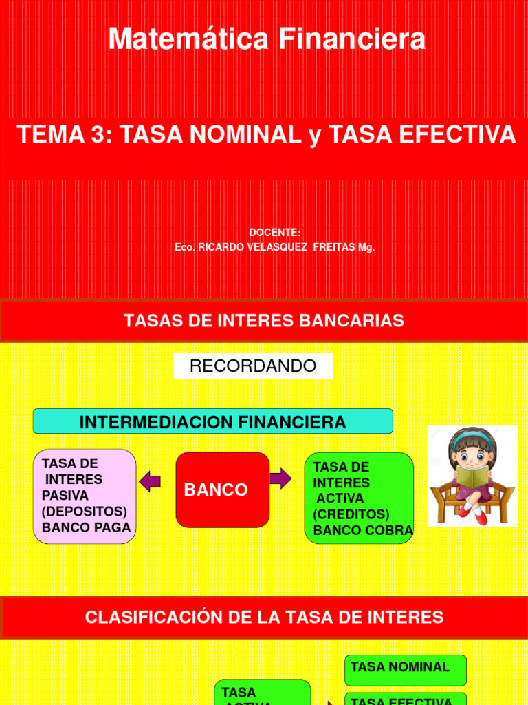 Tasa Nominal y Tasa Efectiva PDF | PDF | Interés | Bancos