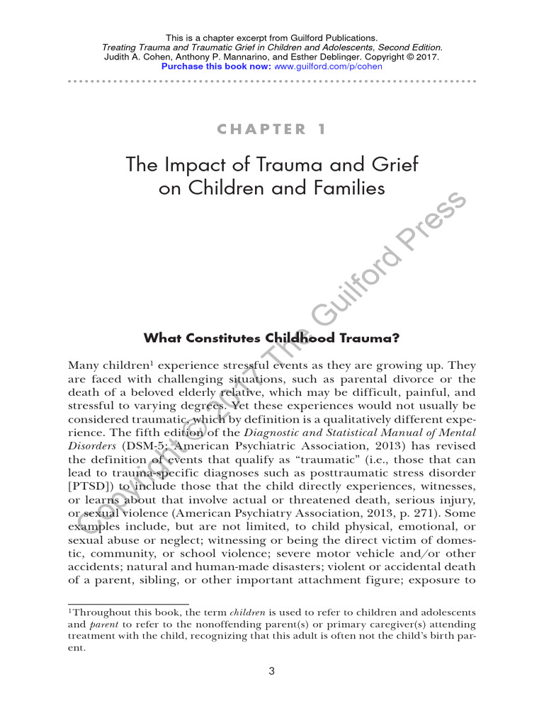 The Impact of Trauma and Grief On Children and Families | Download Free ...