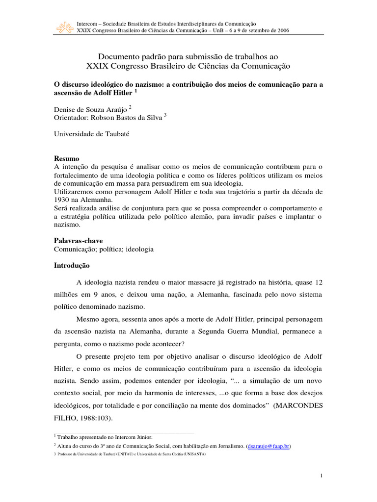 Discurso de Hitler | PDF