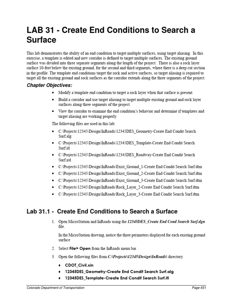 Lab 31 - Create End Conditions To Search A Surface | PDF | System Software | Computing