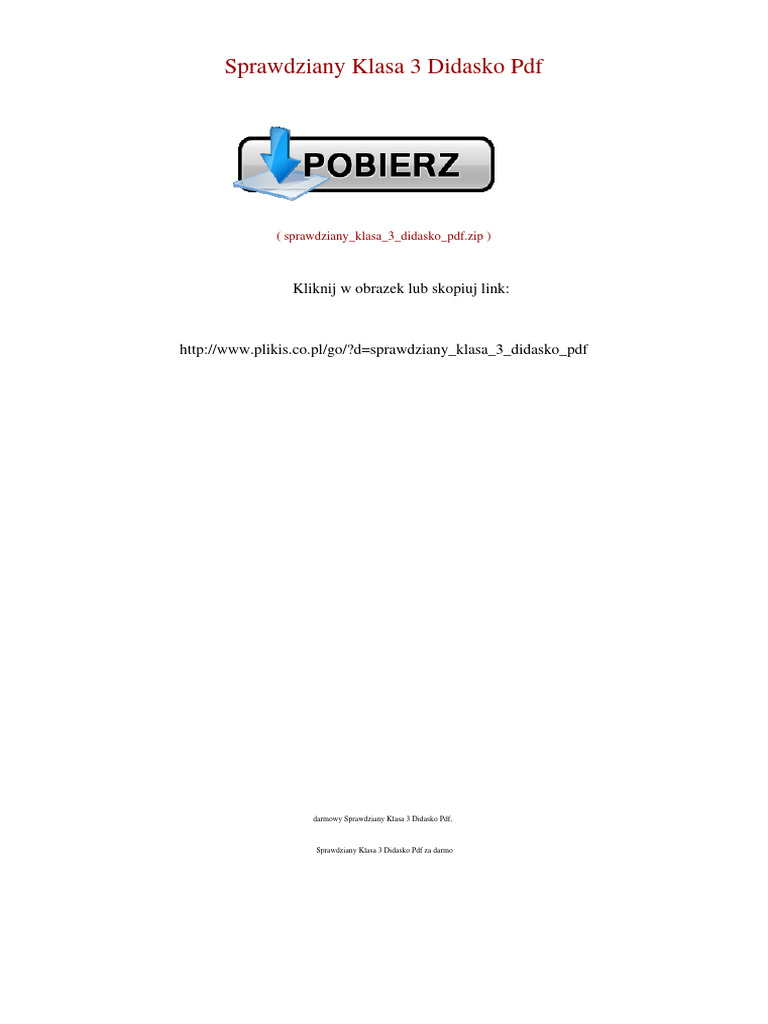 Sprawdziany Klasa 3 Didasko PDF | PDF