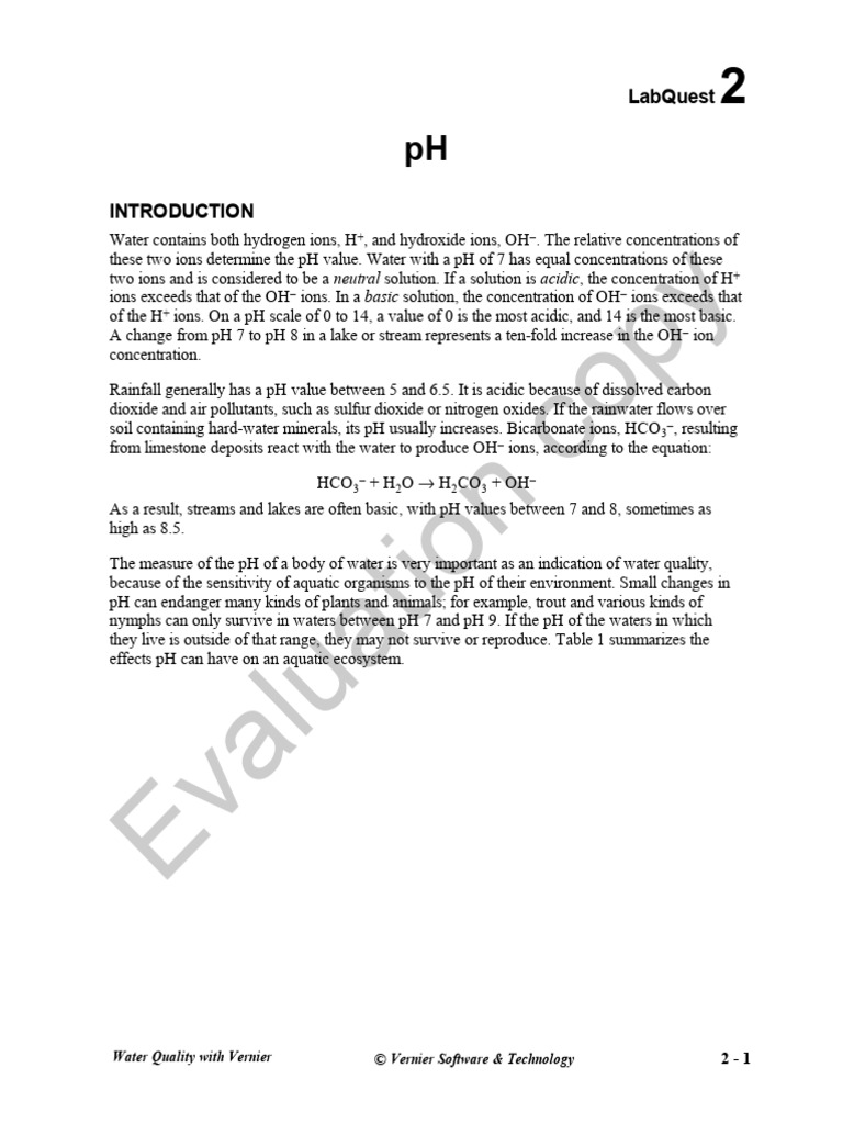 Aguas - PH | PDF | Alkalinity | Ph
