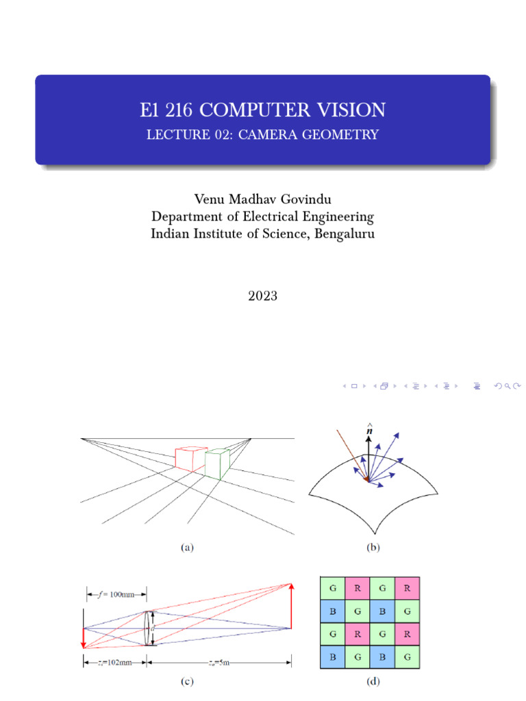 02 Camera Geometry | PDF | Line (Geometry) | Euclidean Space