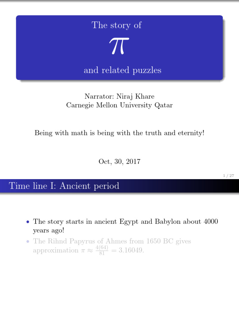 Story of Pi | PDF | Euclidean Plane Geometry | Elementary Geometry