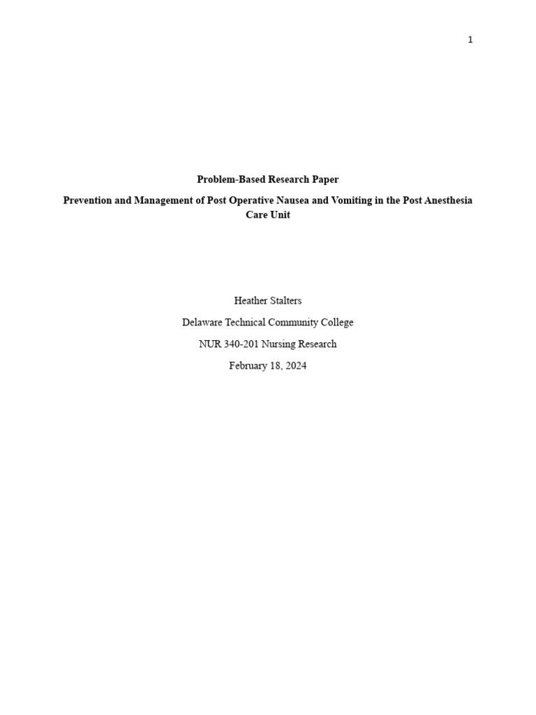 Problem-Based Research Paper | PDF
