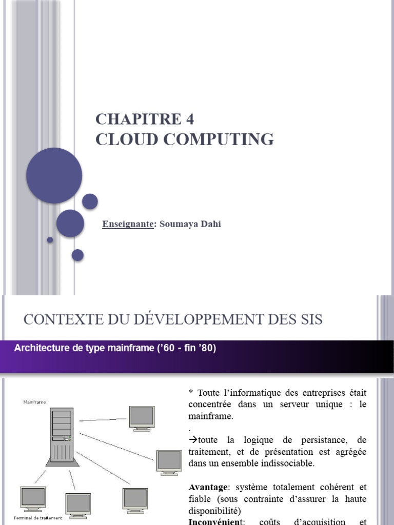 Chapitre 4 - CloudComputing | PDF | Cloud computing | Logiciel en tant que service