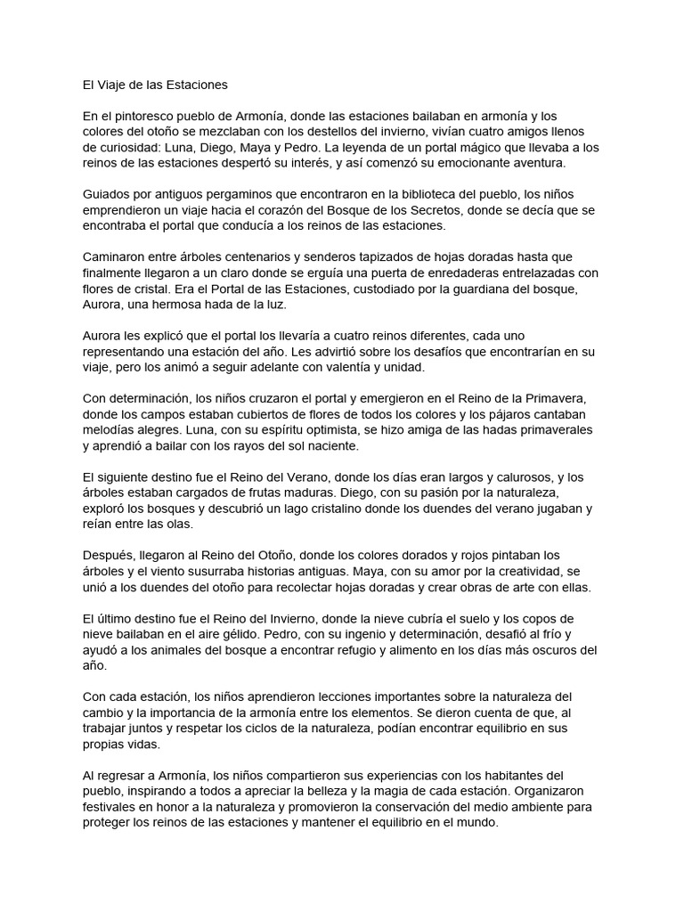 El Viaje de Las Estaciones | PDF | Otoño
