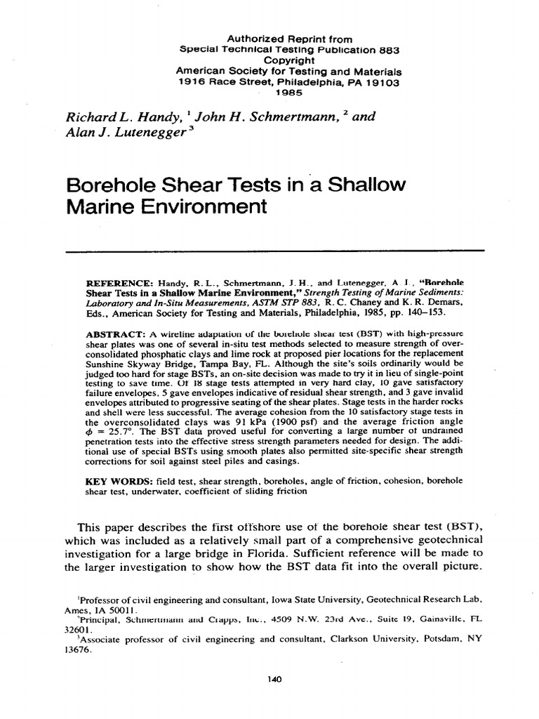 BTS Shallow Marine Environment (Handy) | PDF | Geotechnical Engineering ...