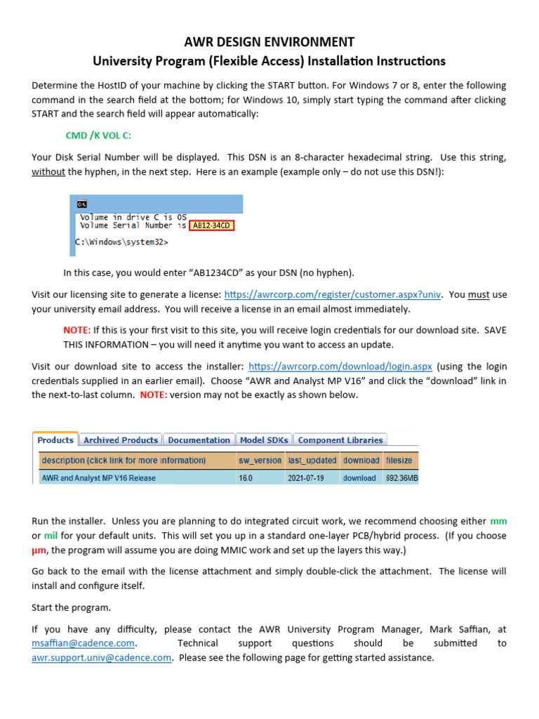 Awr Design Environment University Program (Flexible Access) Installation Instructions | PDF ...