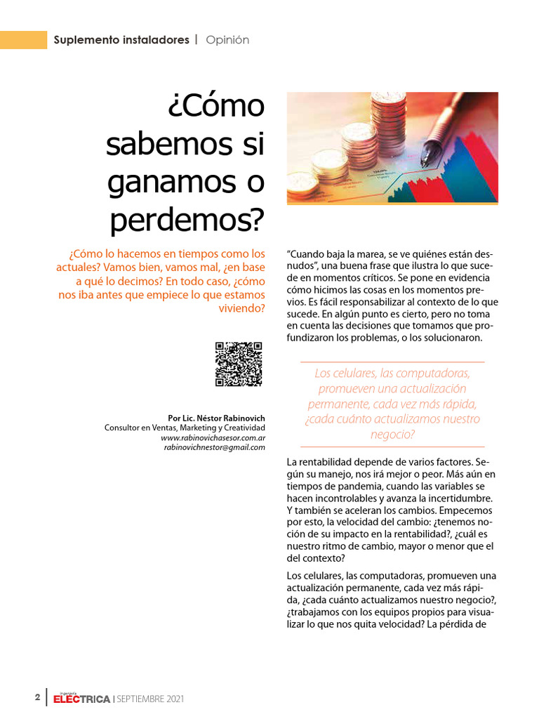 Nestor Rabinovich 20210929 Como Sabemos Si Ganamos o Perdemos | PDF ...