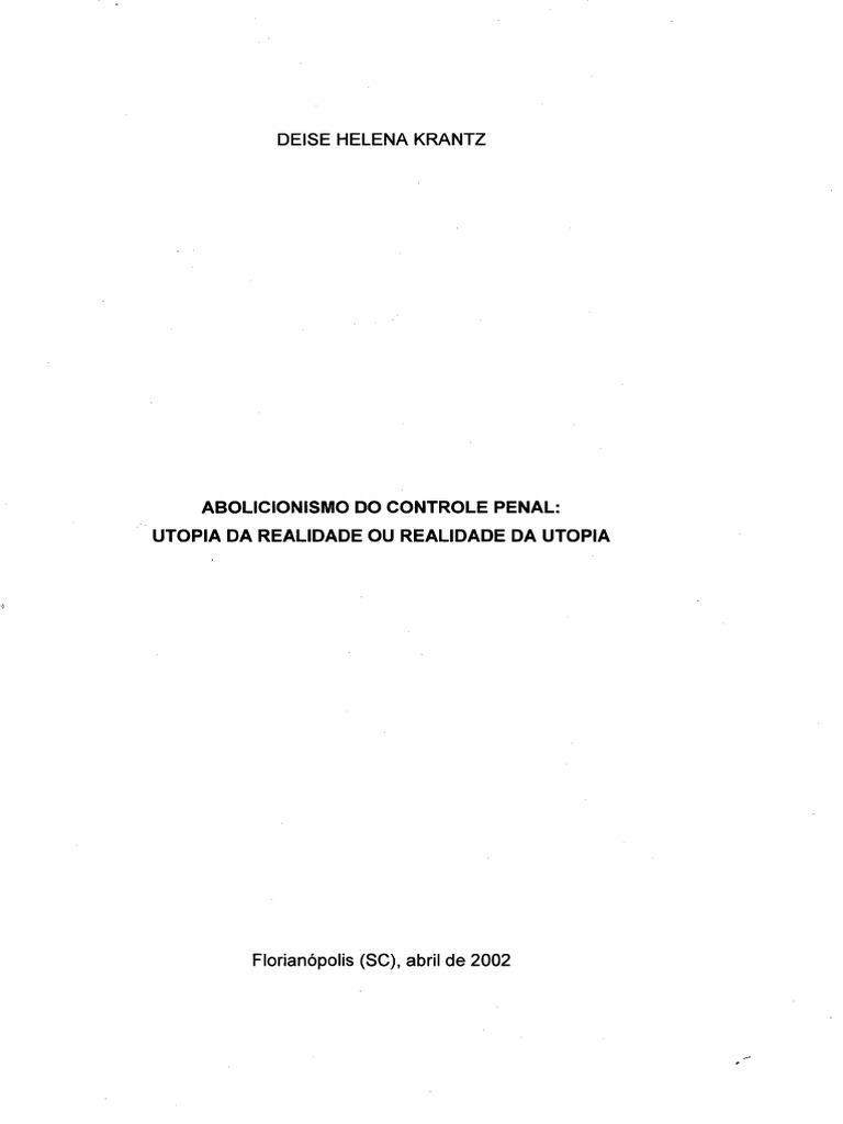 Abolicionismo Do Controle Penal | PDF | Sociologia | Estado
