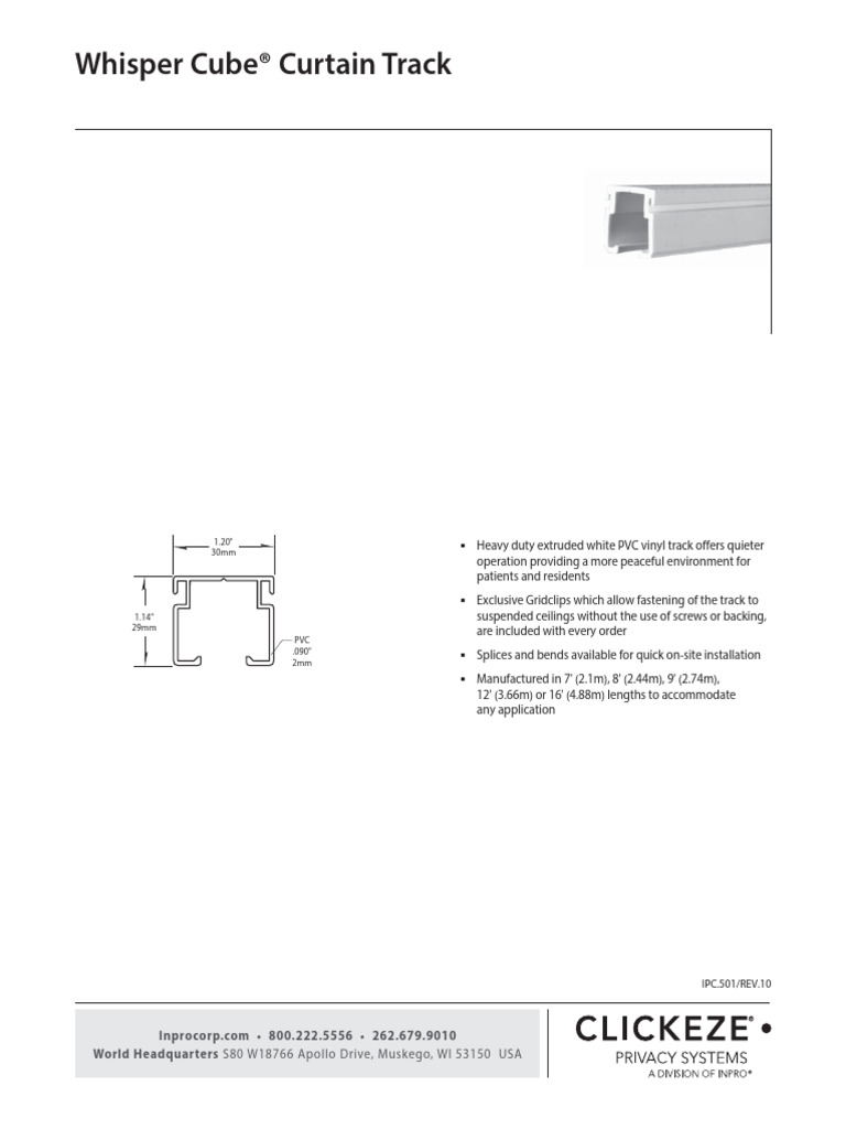 Whisper Cube Cubicle Track - Specifications Ipc.501 Rev10 | PDF ...