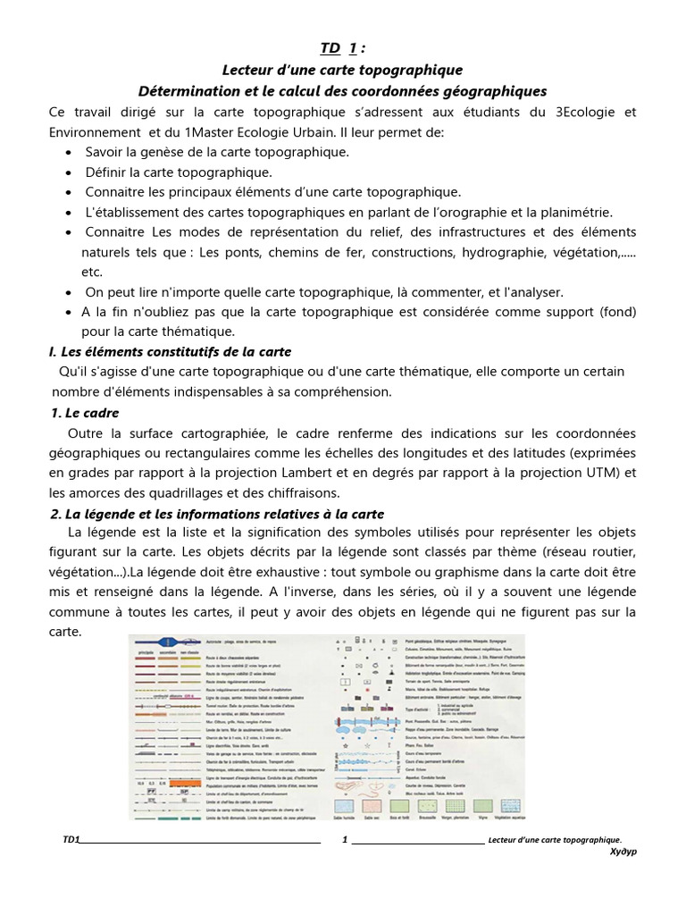 Lecture et Analyse de Cartes Topographiques | PDF | Topographie | Géodésie