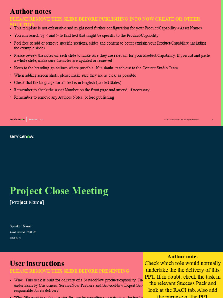 Project Close Meeting Template v2.1 | PDF | Information Technology ...
