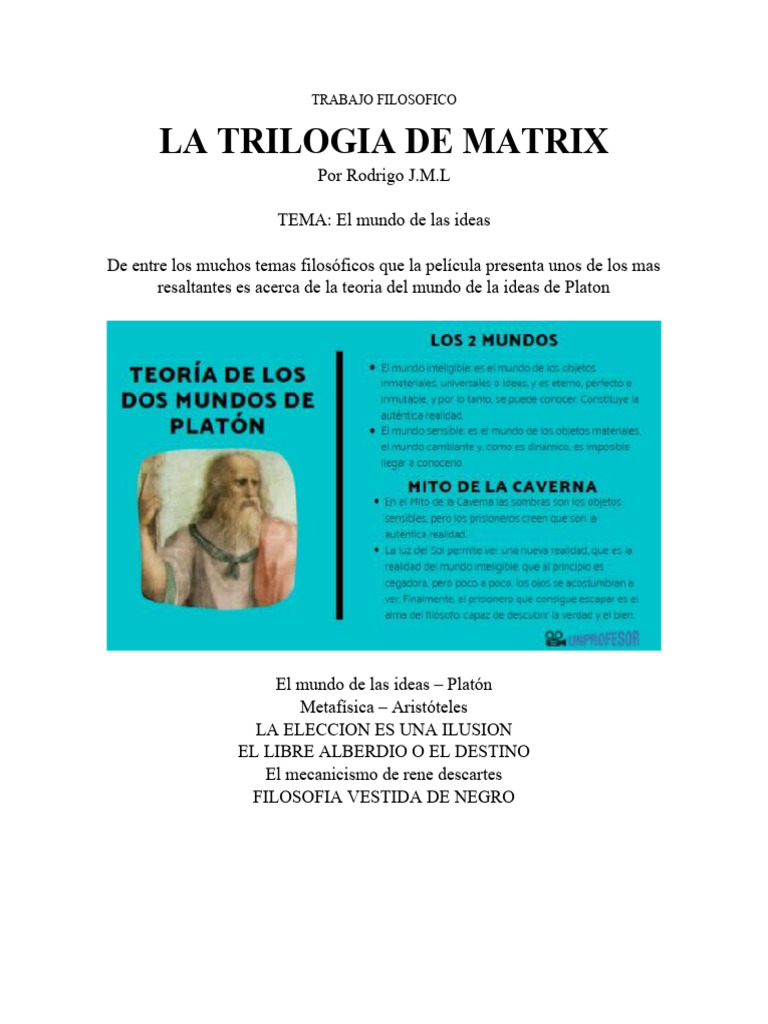 Filosofía en Matrix: Realidad e Ilusión | PDF | Filosofía | Religión y espiritualidad