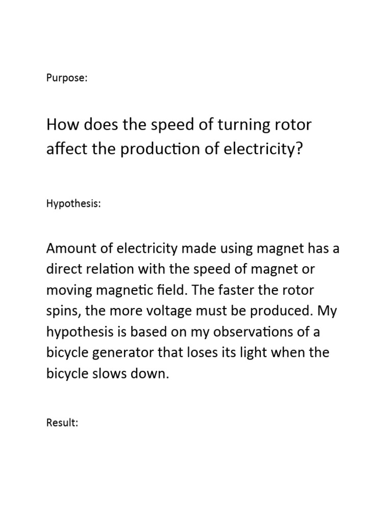 DIY Electric Generator Project | PDF
