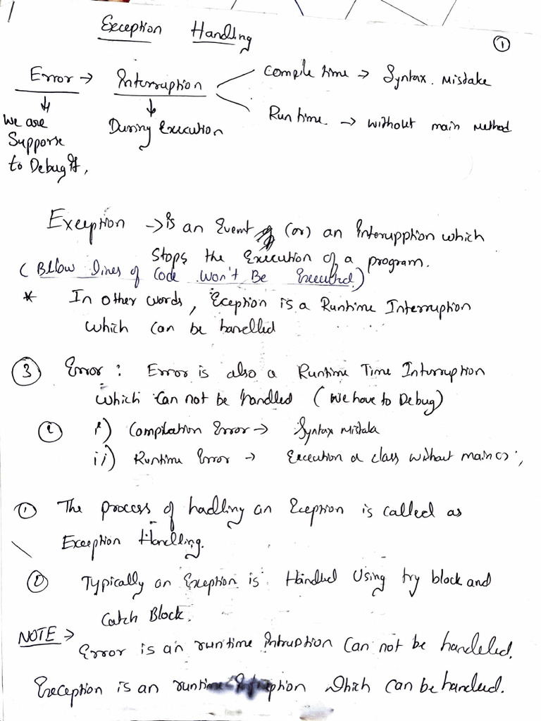 Exception Handling | PDF Exception Handling | PDF