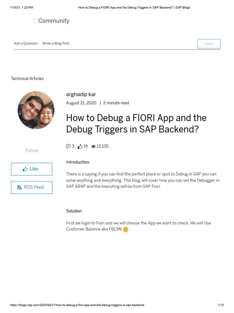 How To Debug A FIORI App and The Debug Triggers in SAP Backend | PDF | Debugging | Computing