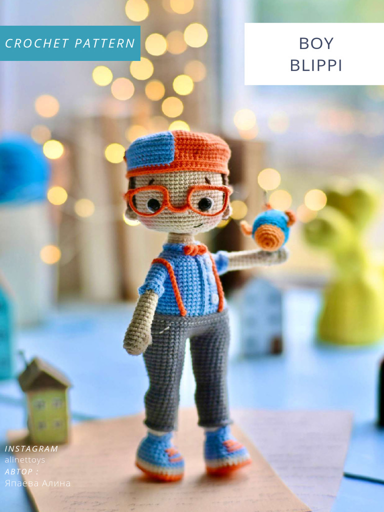 Blippi | PDF | Crochet | Yarn