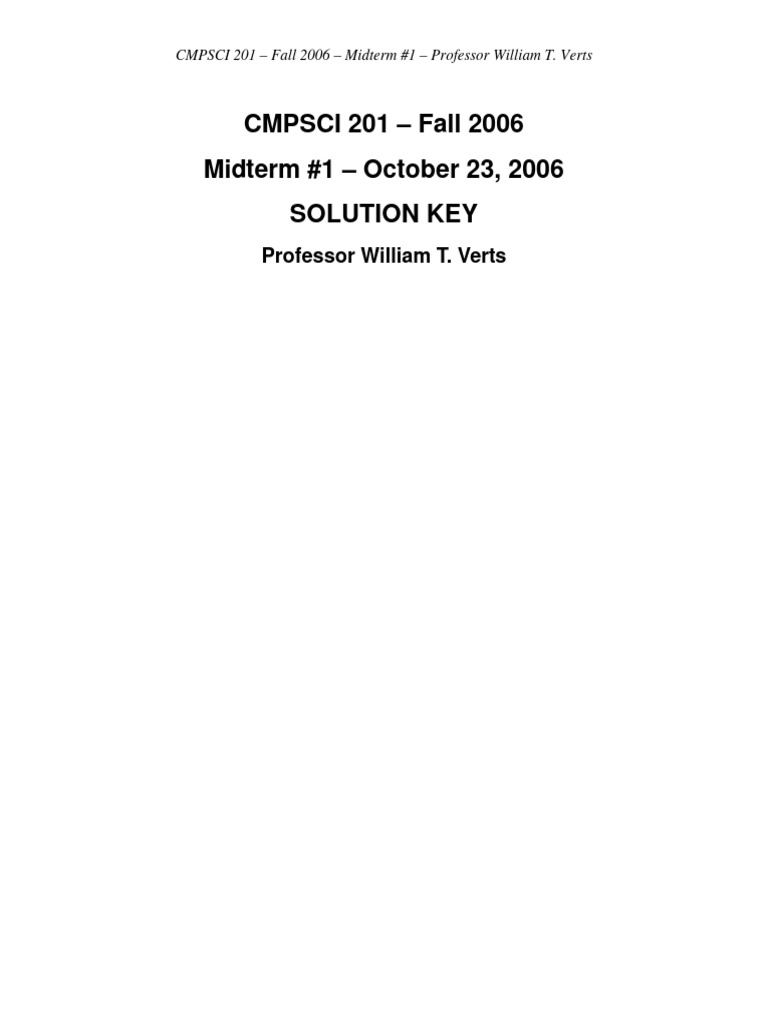 Midterm 1 Solution | PDF | Computer Hardware | Computer Science