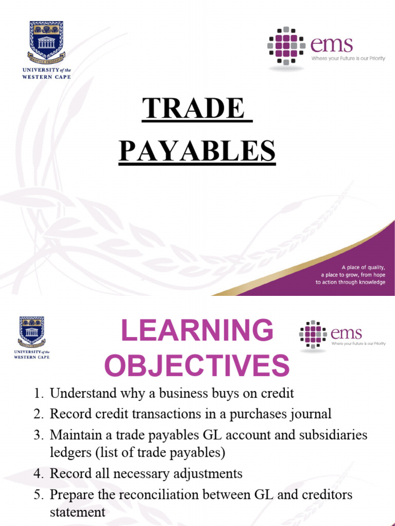 Managing Trade Payables Effectively | PDF | Accounts Payable | Credit