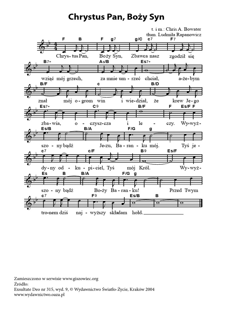 Chrystus Pan, Boży Syn | PDF