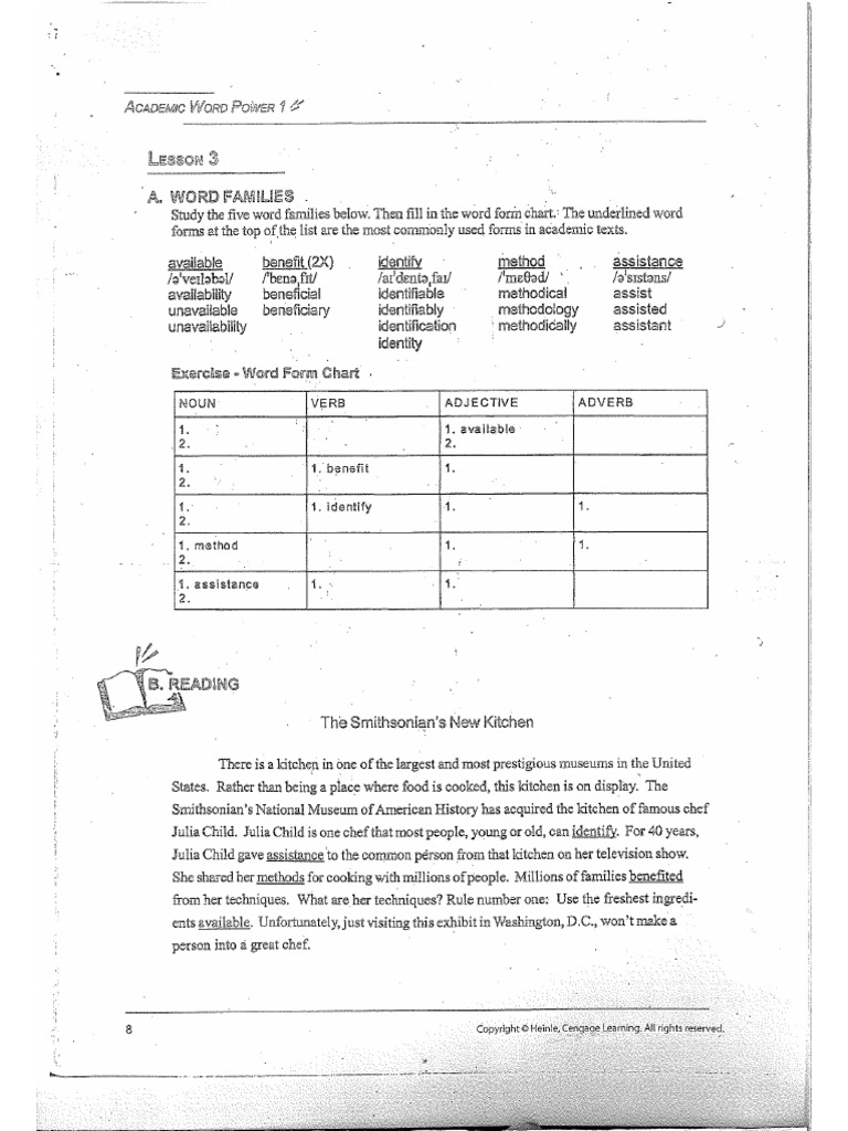 AWP 1 Unit 1 (Lessons 3-4) | PDF