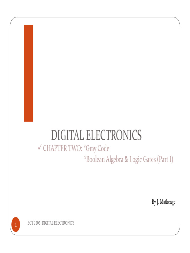 Gray Code and Boolean Algebra Basics | PDF | Boolean Algebra | Teaching Mathematics