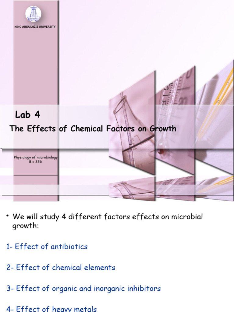 Lab 4.4 The Chemical Factors 2021 | PDF | Bacteria | Enzyme Inhibitor