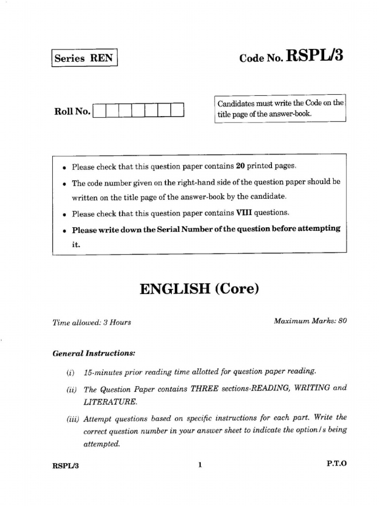 Gr-12 English RSPL-3 | PDF
