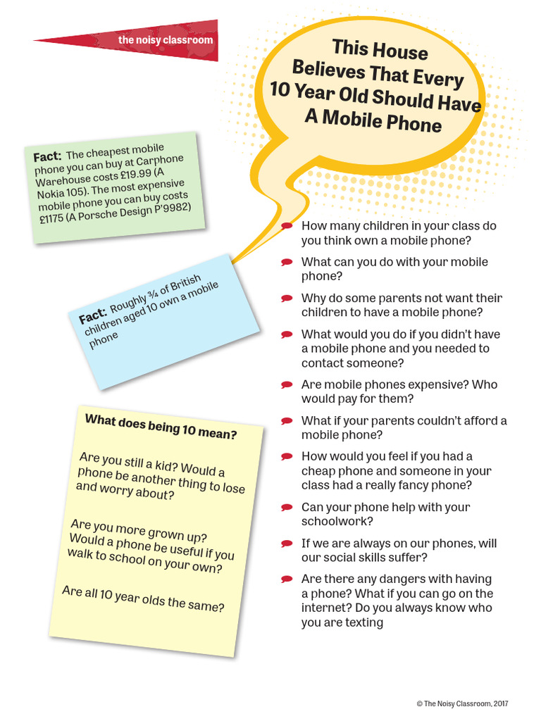 THBT All 10 Year Olds Should Have A Mobile Phone | PDF