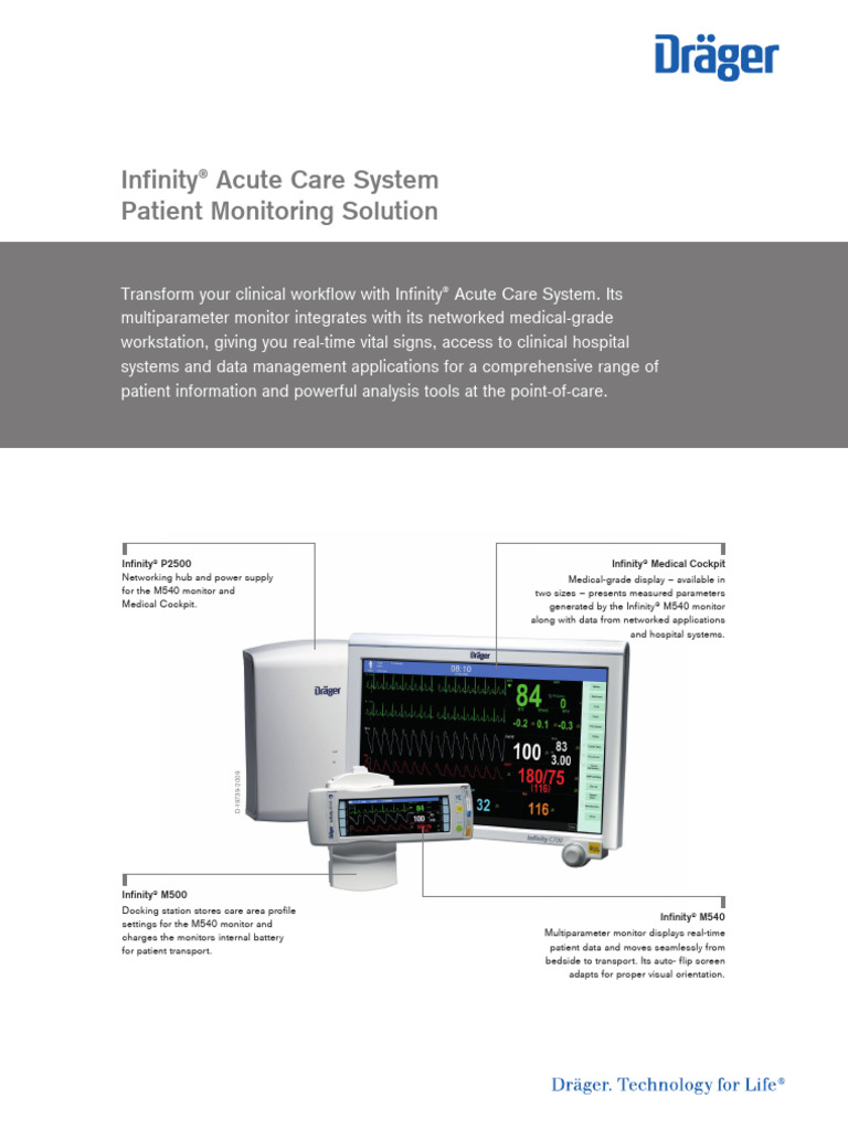 Infinity Acute Care Monitoring Solution Pi 9068764 en GB | PDF ...