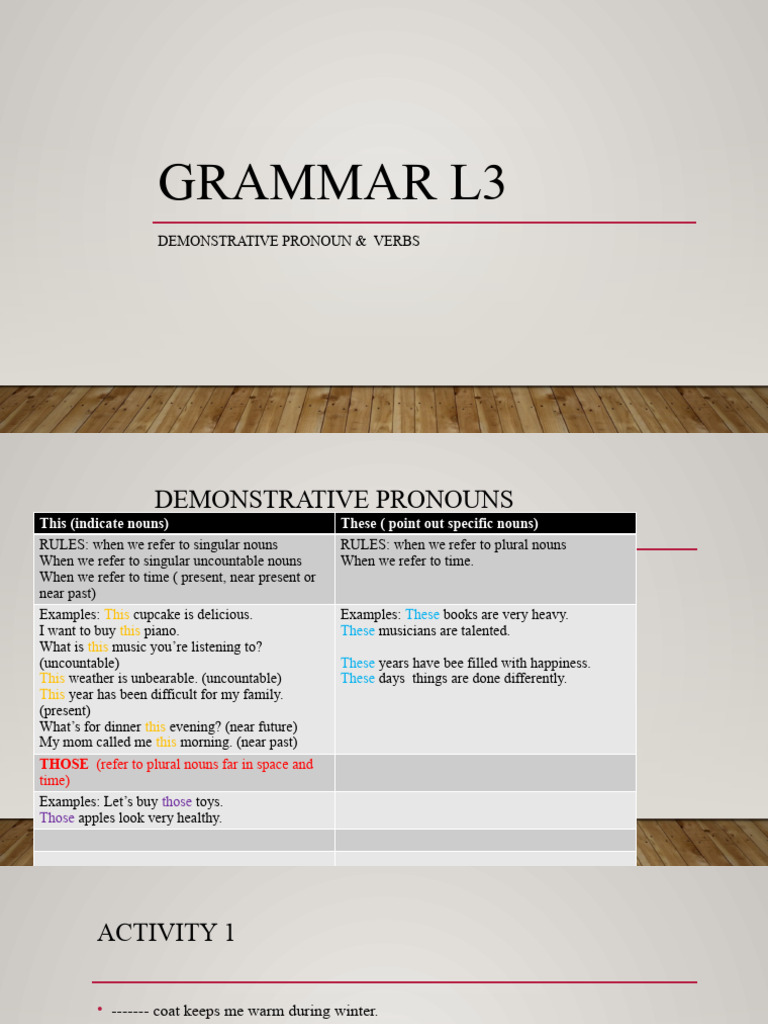 Grammar l3 | PDF