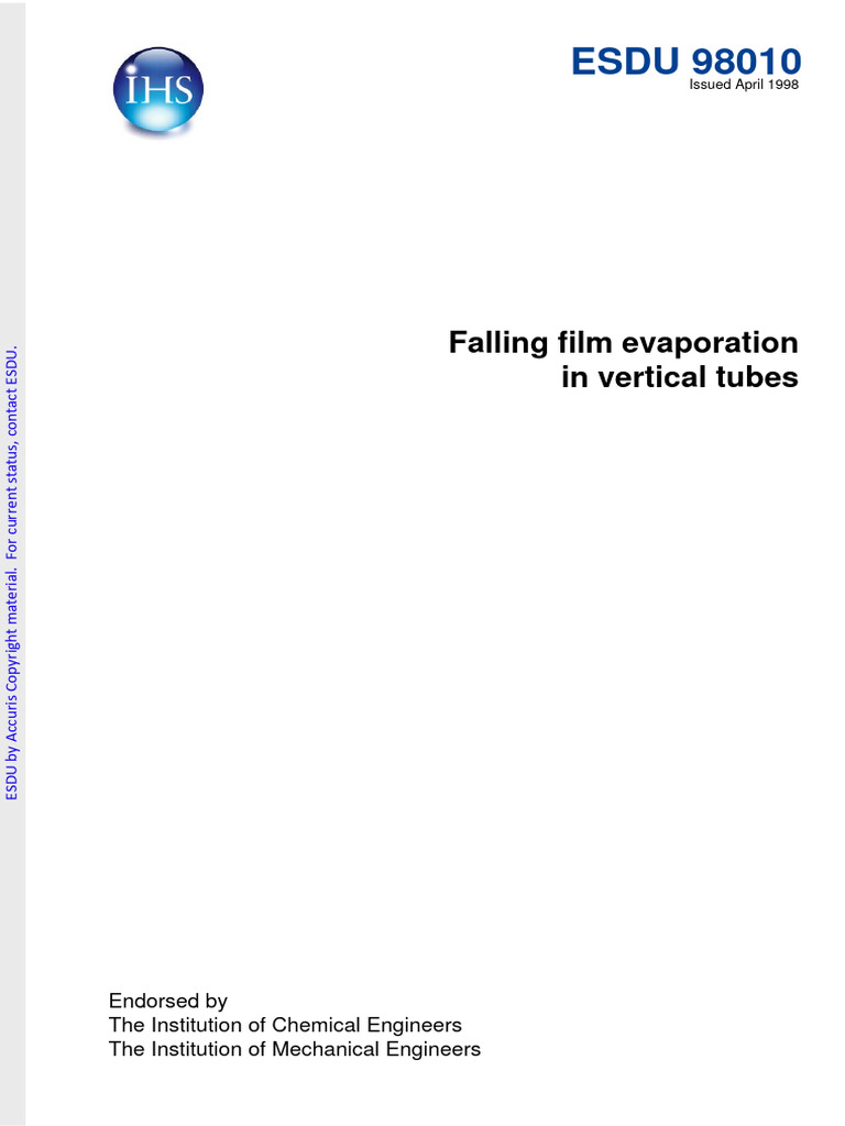 Falling Film Evaporation in Vertical Tubes | PDF | Physical Sciences ...