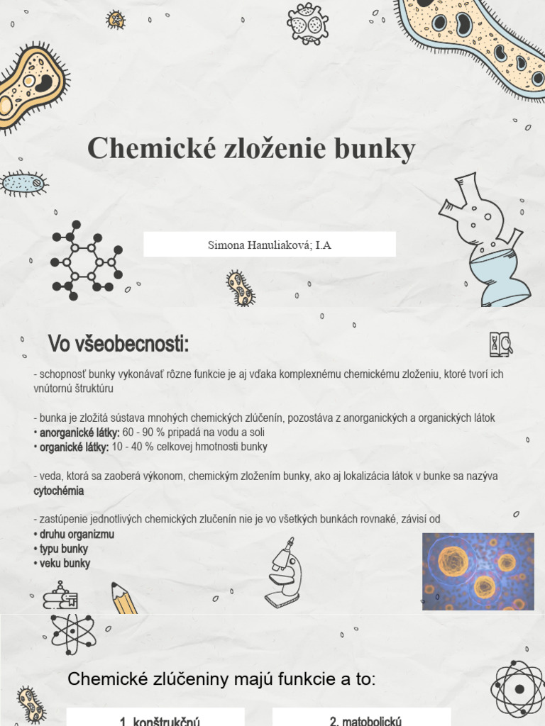 .BIOLÓGIA Chem - Zloženie.bunky. | PDF